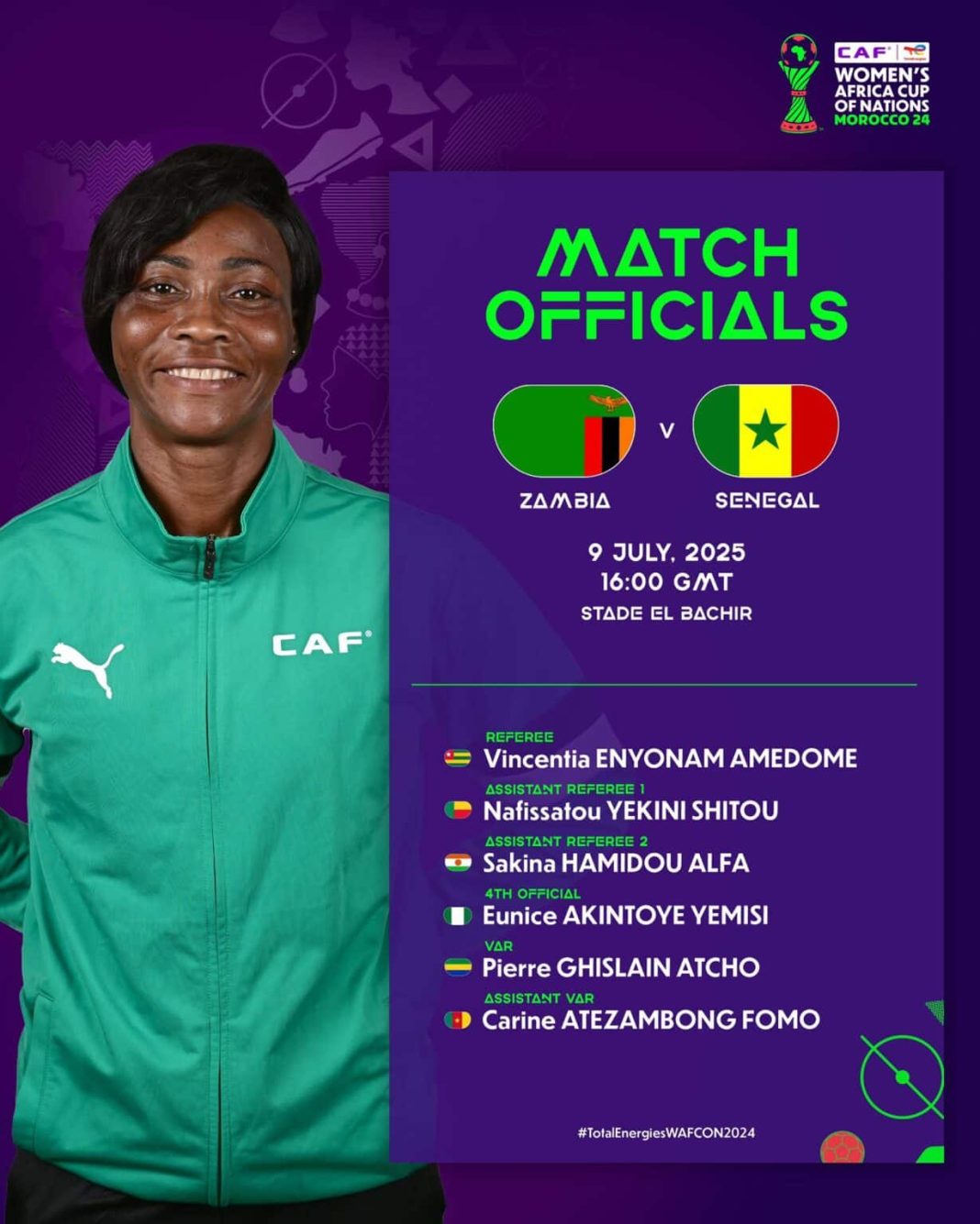 CAN Féminine 2024| Vicentia Amedome, l’arbitre togolaise au sifflet du ...